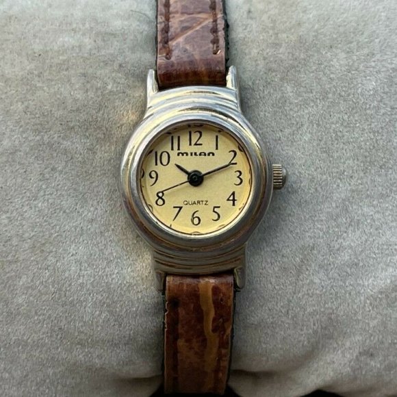 milan | Accessories | Milan Women Wrist Watch Brown Leather Band Analog ...
